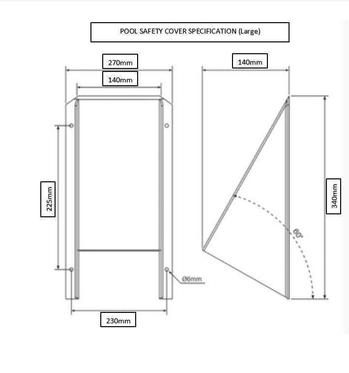 Pool Regulations Compliance Safety Cover Shield 60 degree (Large ...
