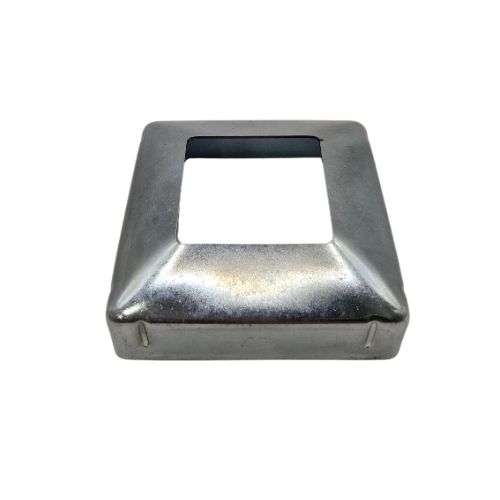 Square Steel Base Plate Cover: 75x75mm Post, 150x150mm Base | Tigerlink