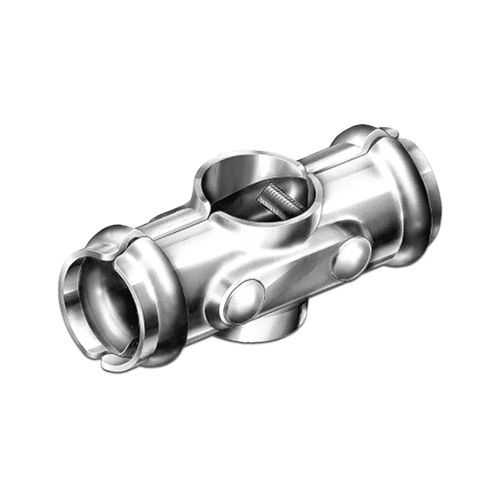 Galvanised Cross Fitting Tube Connector - 32NB x 32NB | Tigerlink Hardware
