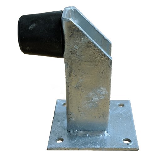 Galvanized Steel Sliding Gate Stopper with Floor Mount | Gate Hardware