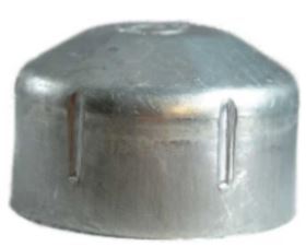 Steel Galvabond Round Post End Caps | Tube Size 42.4mm